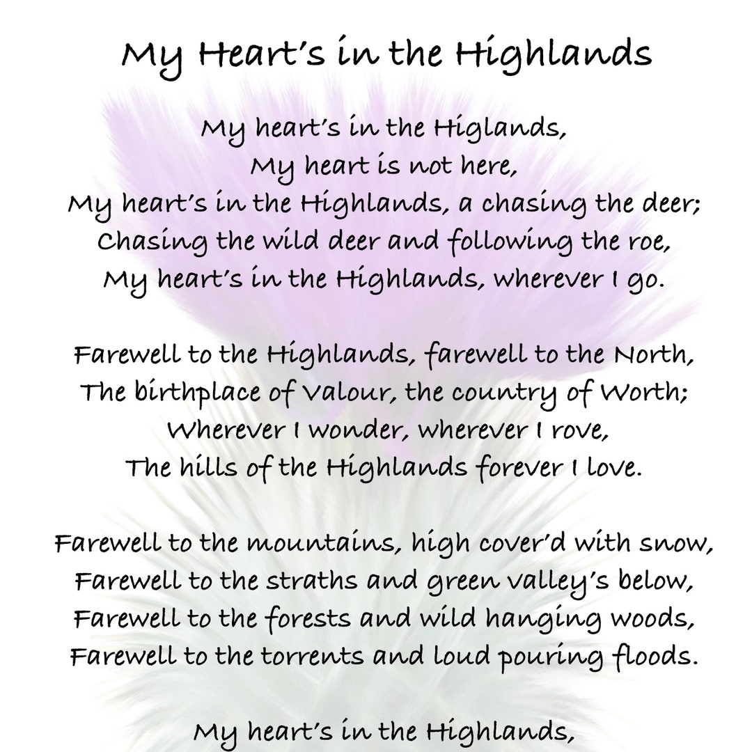 My Heart’s in the Highlands/scottish/digital Download - Etsy
