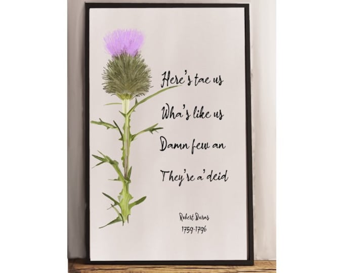 Thistle/poem/scottish/burns/robert Burns/digital Download/art - Etsy