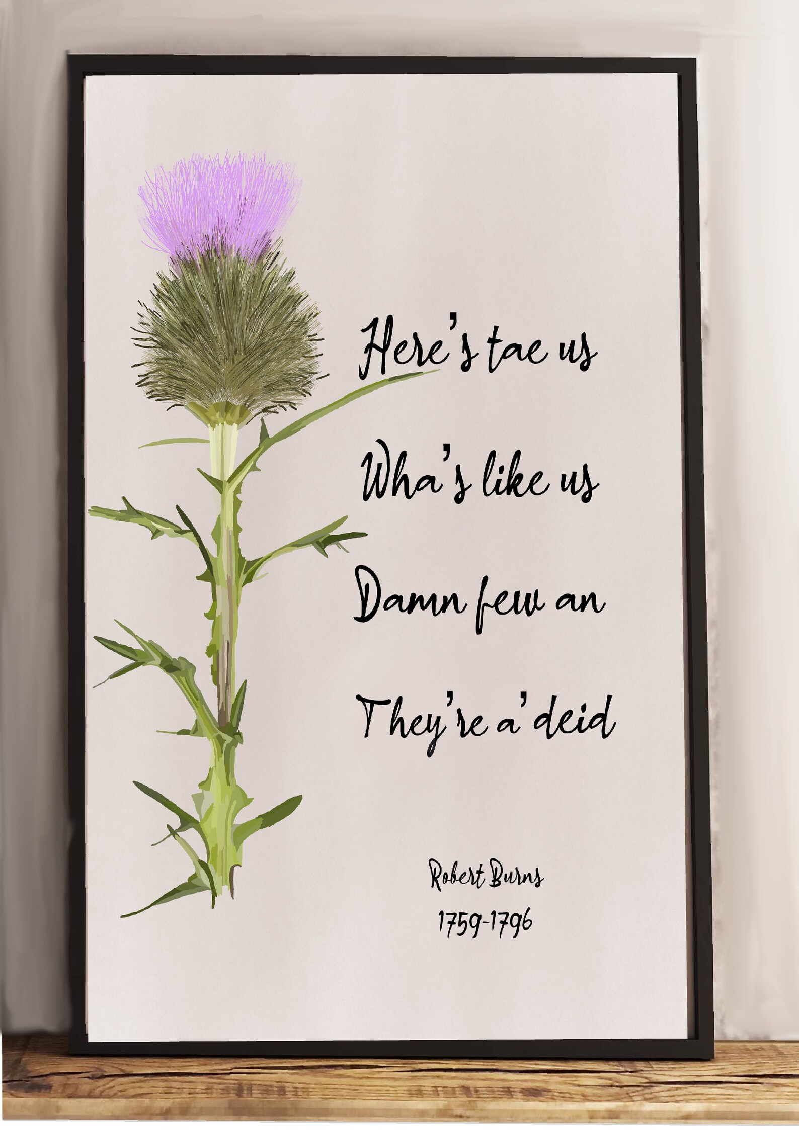 Thistle/poem/scottish/burns/robert Burns/digital Download/art - Etsy