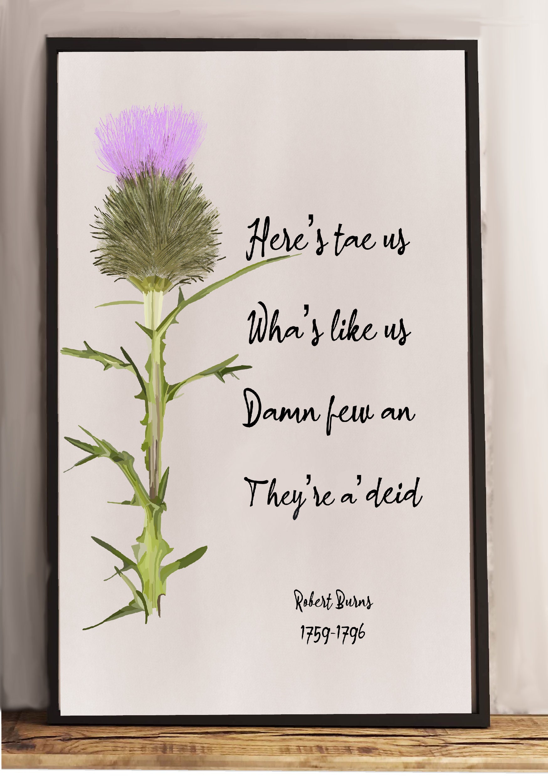 Thistle/poem/scottish/burns/robert Burns/digital Download/art - Etsy