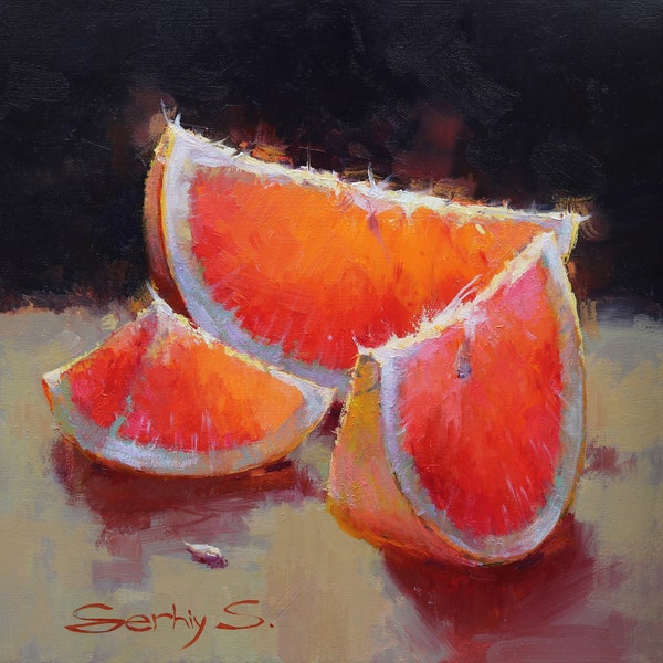 Grapefruit Painting - Etsy