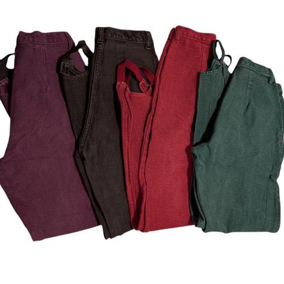 Women's 80s Vintage Green Forenza Denim Stirrup Jean Pants Size 10 One ...