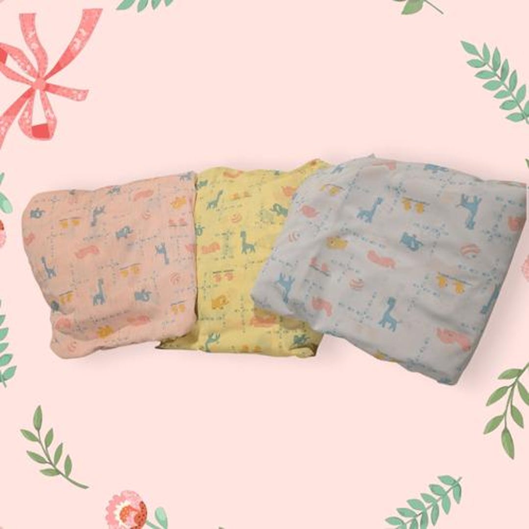 Vintage MCM Baby Animal Print Fabric - Sheer Nursery Material Lot - Etsy