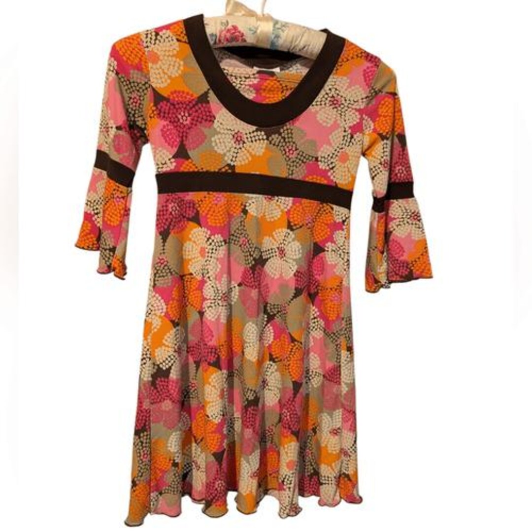 Vintage Girls Flower Power Bright Dress Size 6 - Etsy