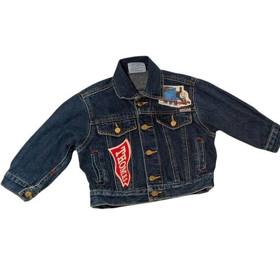 90s Y2K Vintage Thomas & Friends Kids Blue Denim Patc… - Gem