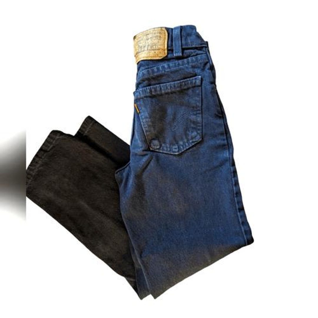 Levi's Vintage Orange Tab 550 Relaxed Fit Blue Jeans Size 9 Youth - Etsy