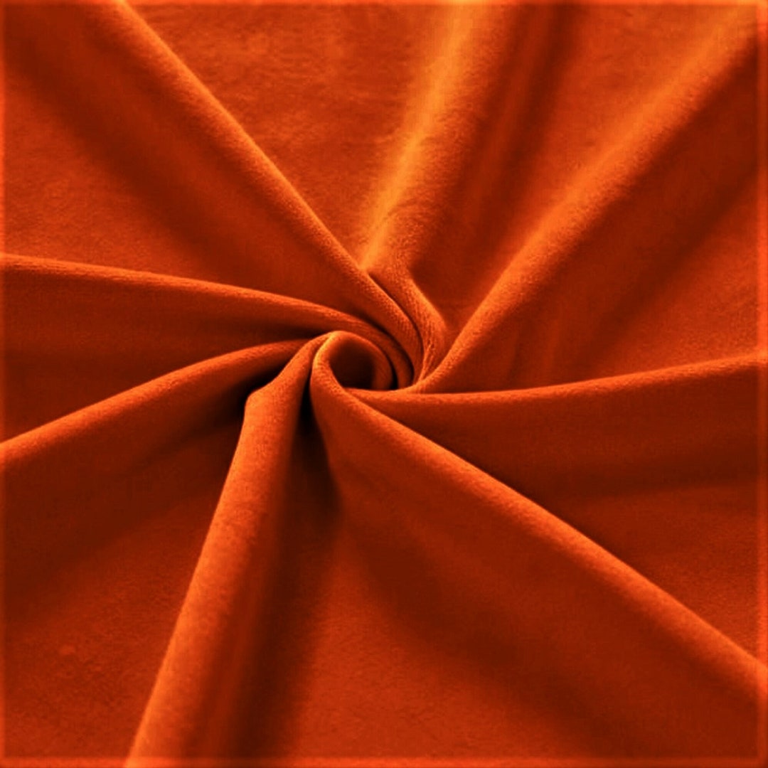 Burnt Orange Plush Velvet Upholstery Fabric Soft Velvet for Sofa Beds ...