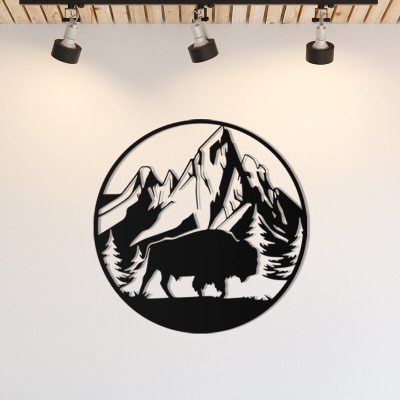 Metal Bison Sign - Etsy