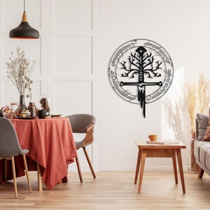 Lord Middle Earth Metal Wall Art, Sworn Decor, Metal Wall Decor, Living ...