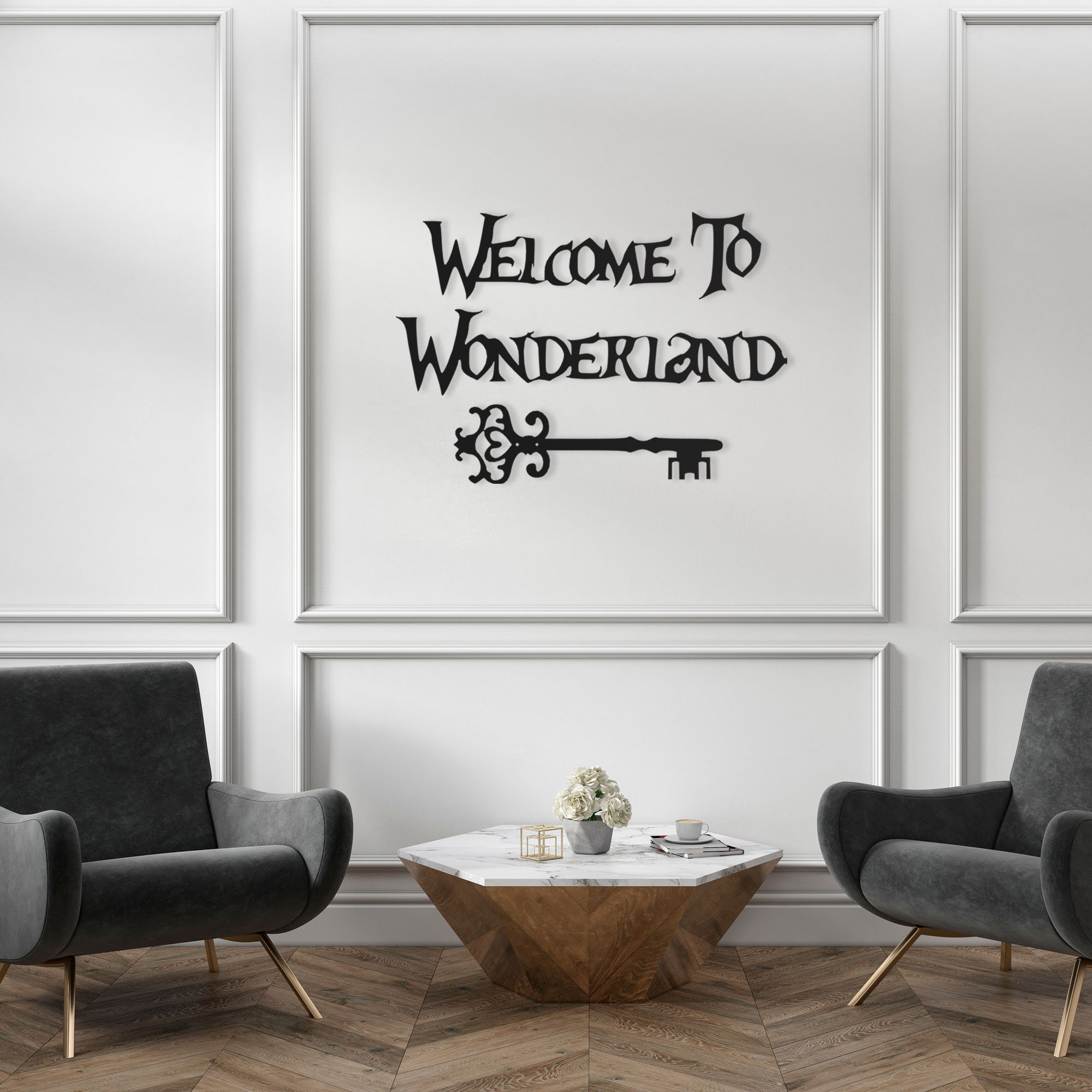Welcome to Our Wonderland - Metal Front Door Sign, Ideal Outdoor Decor ...