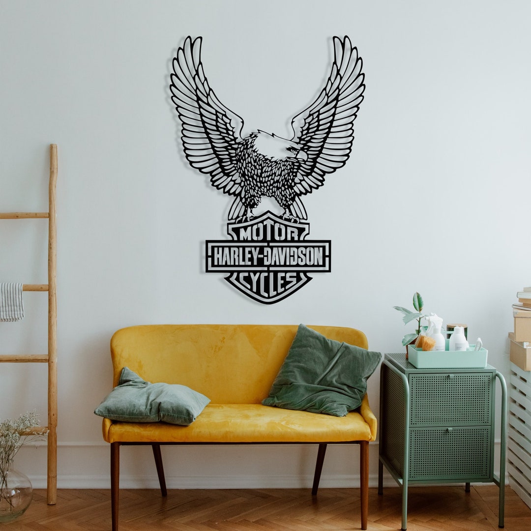 Harley Davidson Sign Harley Davidson Motorcycles Logo Metal Etsy Canada