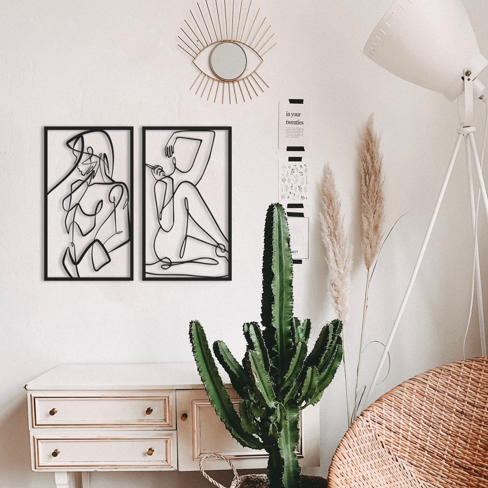 Abstract Woman Metal Line Art Metal Wall Art Minimalist - Etsy