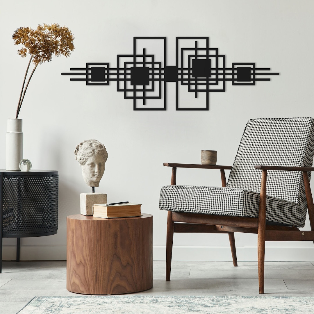 Modern Metal Wall Hanging, Minimalist Line Wall Decor, Modern Wall Art ...