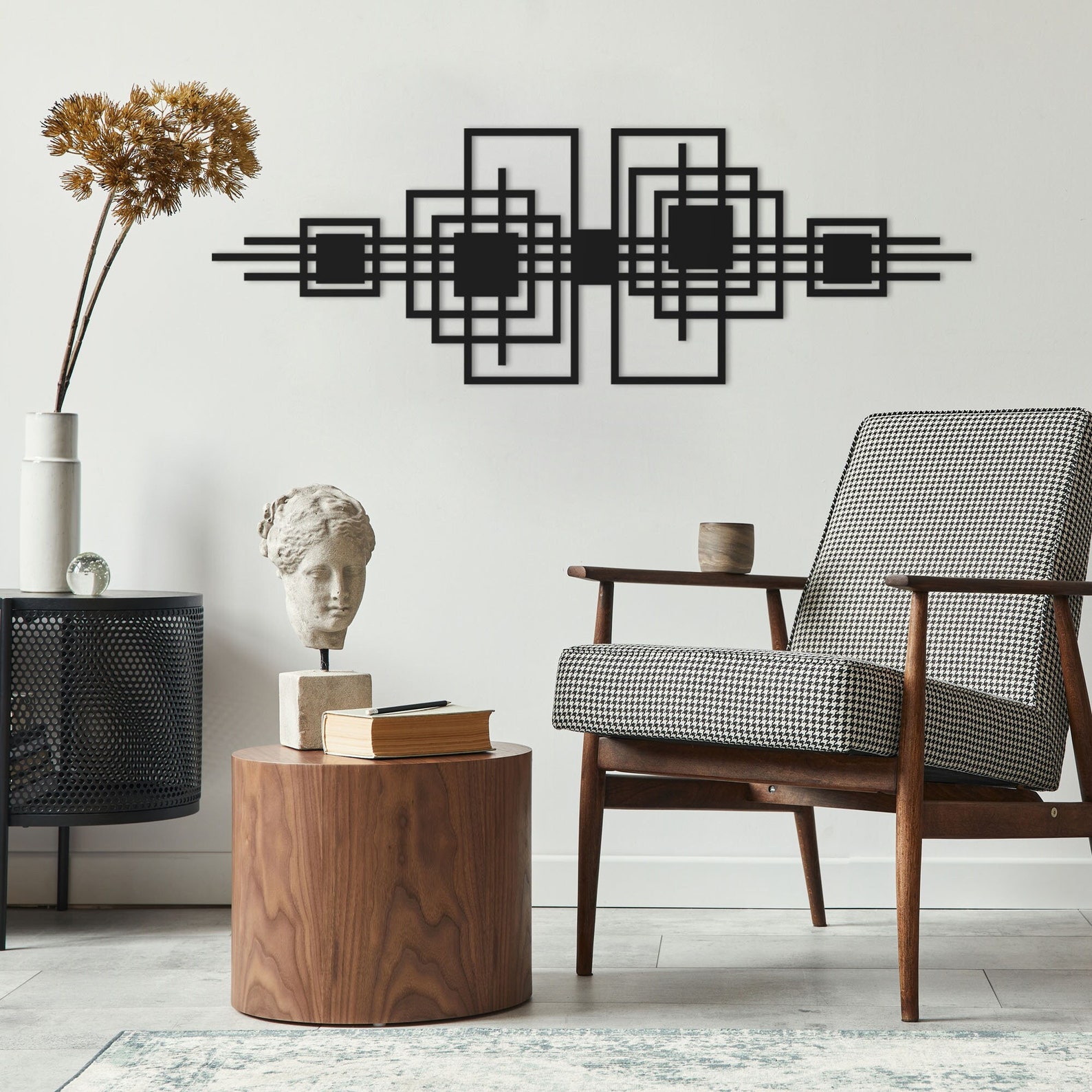 Modern Metal Wall Hanging Minimalist Line Wall Decor Modern - Etsy