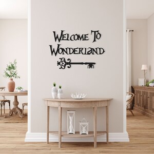Welcome to Our Wonderland - Metal Front Door Sign, Ideal Outdoor Decor ...