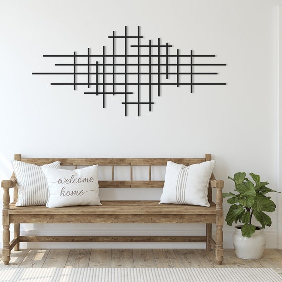 Minimalist Metal Wall Decor Line Wall Decor Abstract Line - Etsy