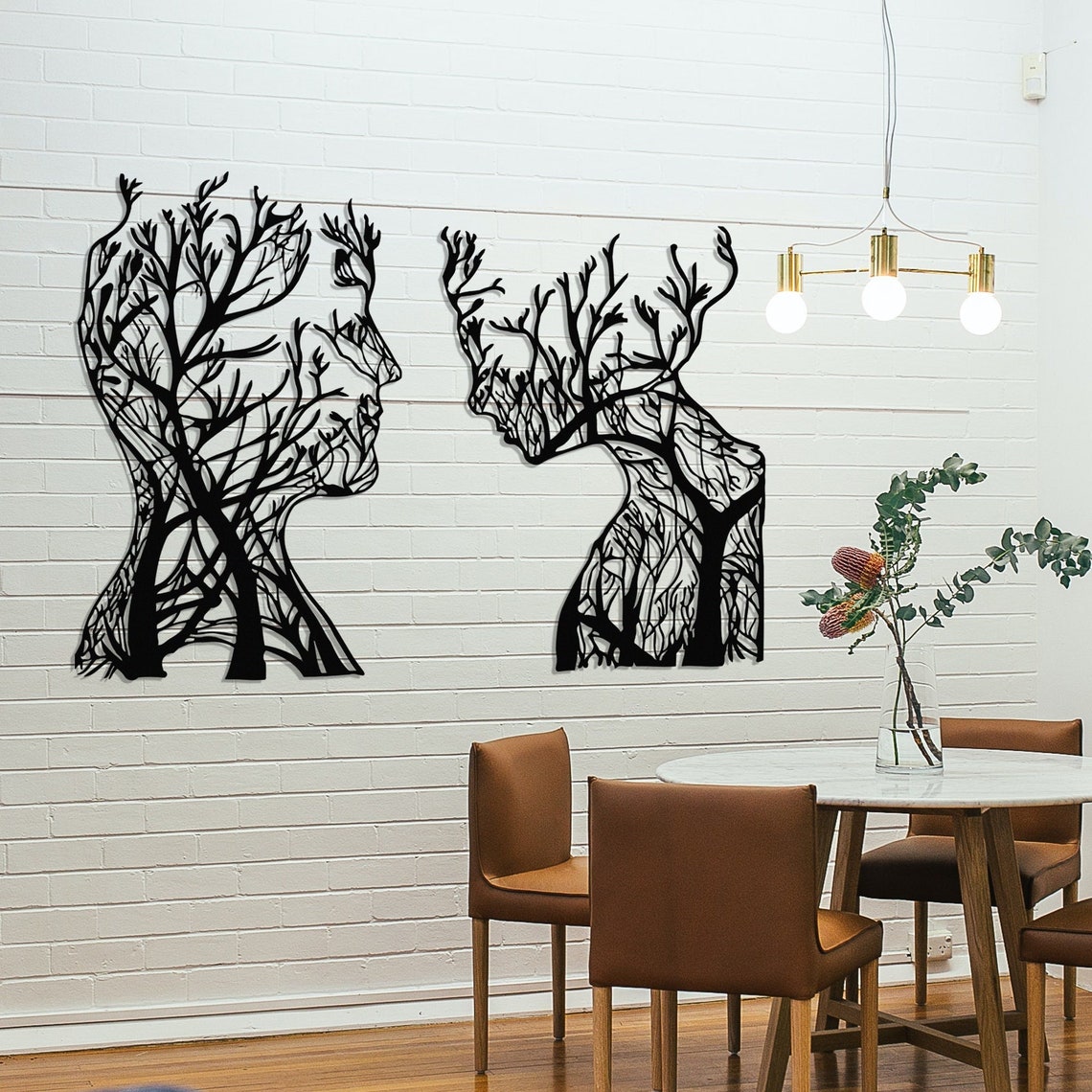 Abstract Metal Tree Art Tree Human Metal Wall Art Tree of - Etsy