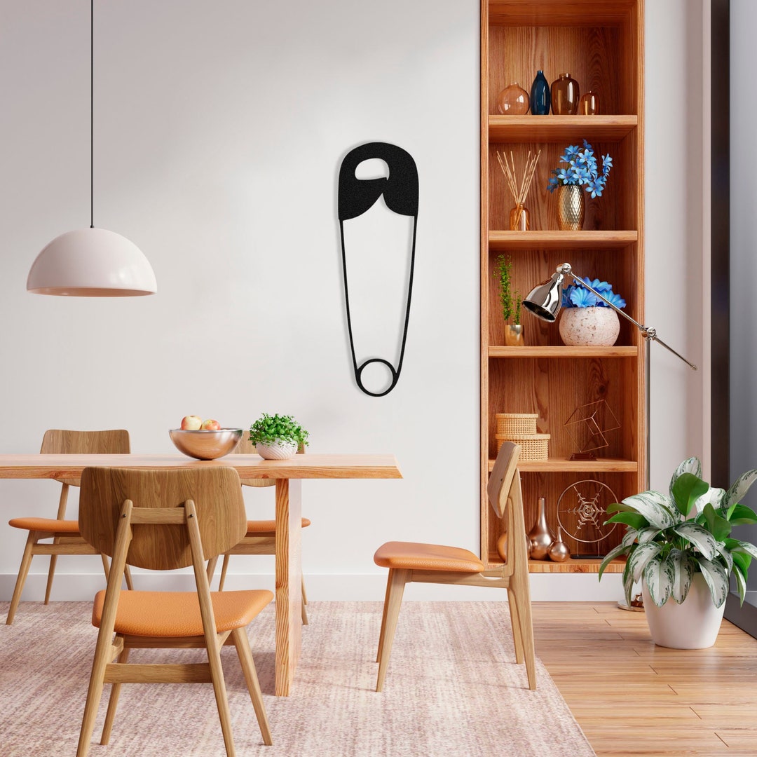 Giant Safety Pin Metal Wall Sculpture - Modern Farmhouse or Nursery ...