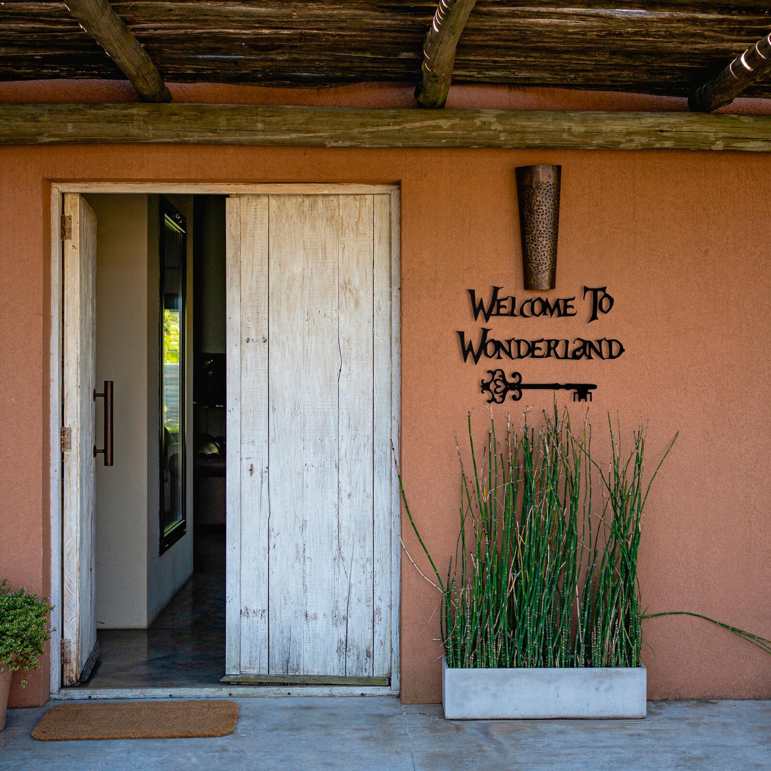 Welcome to Our Wonderland - Metal Front Door Sign, Ideal Outdoor Decor ...