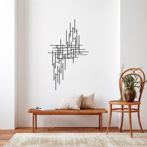 Modern Luxury Style Line Metal Wall Art, Abstract Line Metal Wall Decor ...