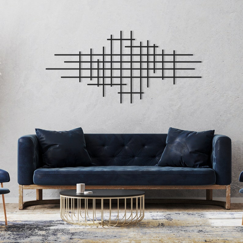 Minimalist Metal Wall Decor Line Wall Decor Abstract Line - Etsy