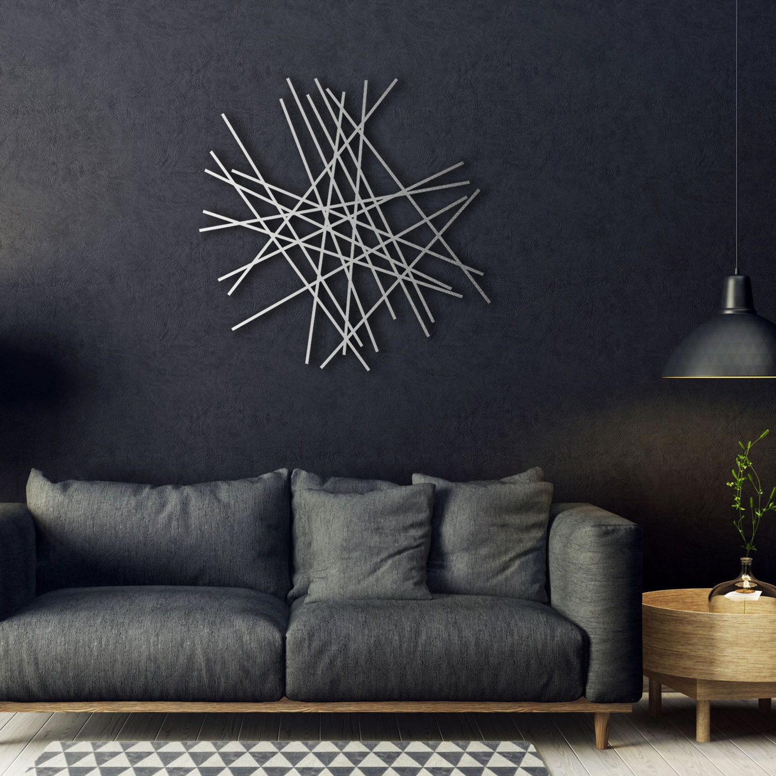 Gold Abstract Bar Metal Wall Art, Modern Metal Wall Deor, Abstract Wall ...