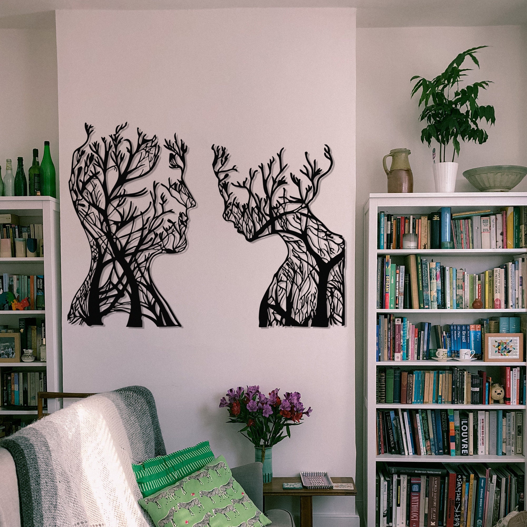 Abstract Metal Tree Art Tree Human Metal Wall Art Tree of - Etsy