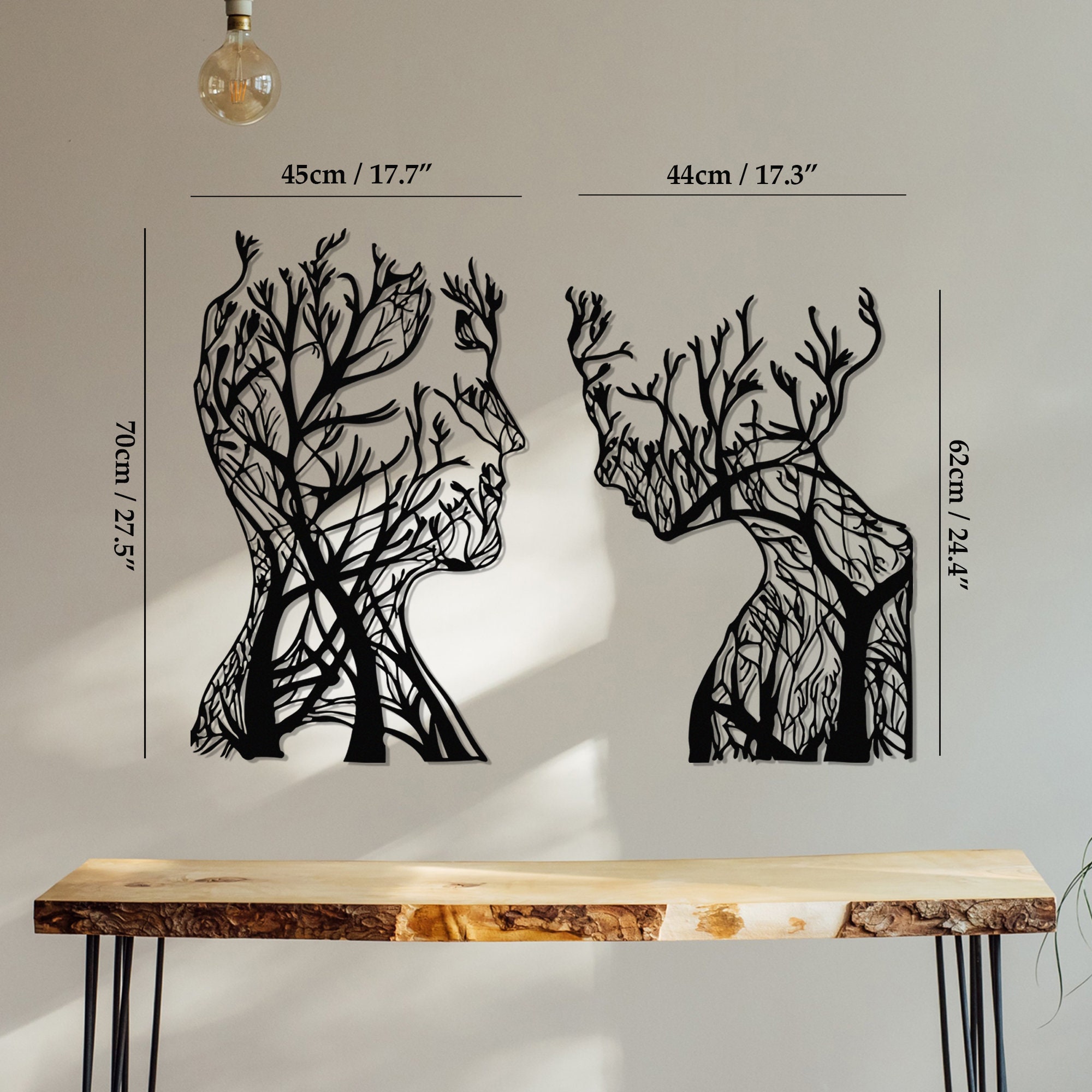 Abstract Metal Tree Art Tree Human Metal Wall Art Tree of - Etsy