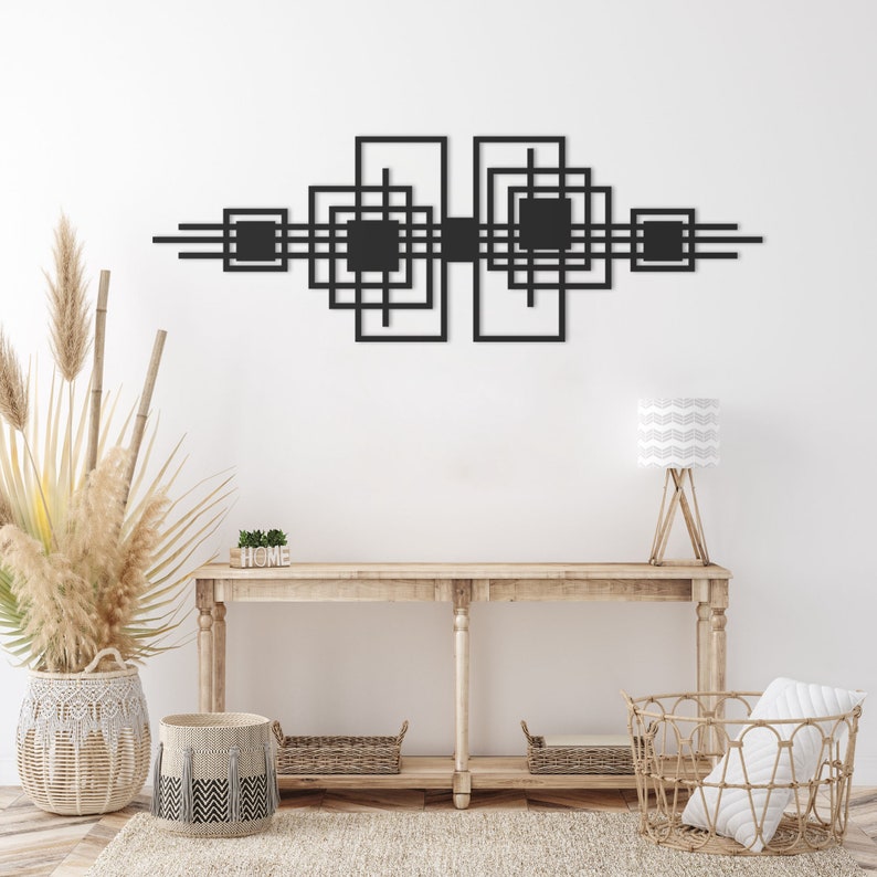 Modern Metal Wall Hanging Minimalist Line Wall Decor Modern - Etsy