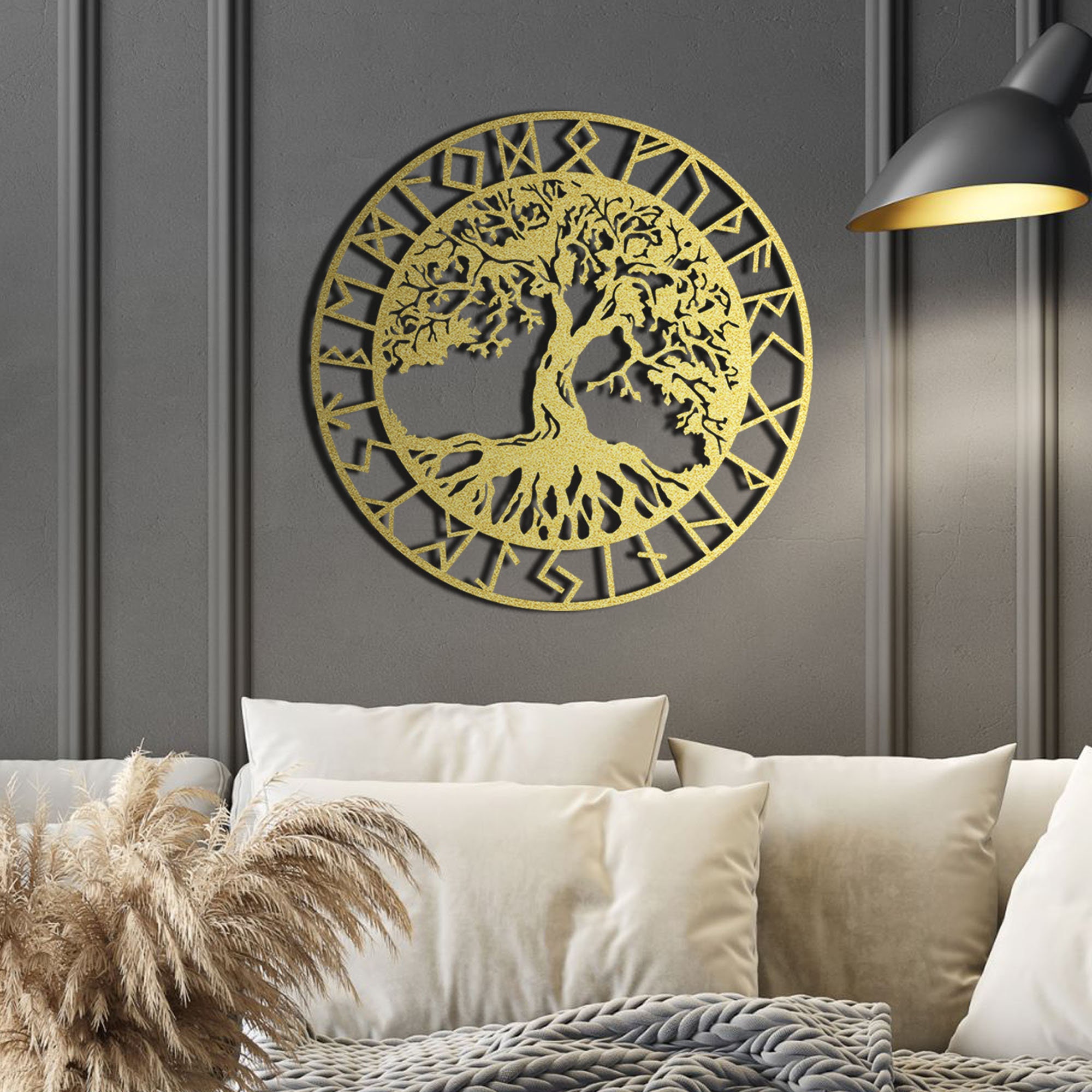 Viking Runes & Tree of Life Metal Wall Art Arbre De La Vie - Etsy UK