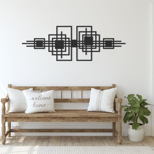 Modern Metal Wall Hanging, Minimalist Line Wall Decor, Modern Wall Art ...
