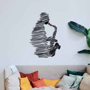 Jazz Music Contoured Saxophone Design Metal Wall Art, Jazz Decor, Music ...