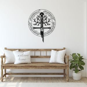 Lord Middle Earth Metal Wall Art, Sworn Decor, Metal Wall Decor, Living ...