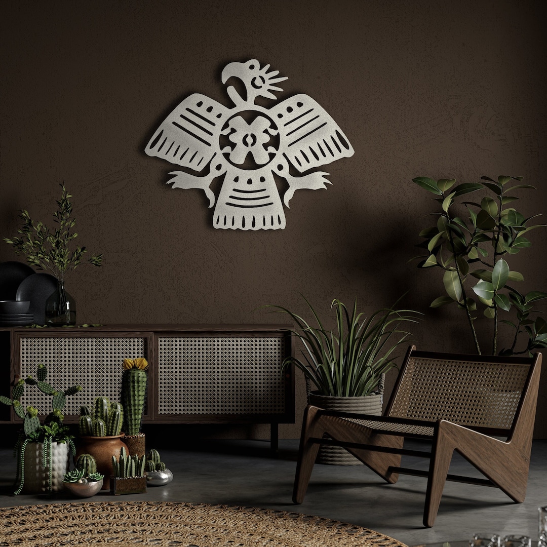 Aztec Eagle Metal Wall Art, Aztec Wall Decor, Home Decor, Mythology ...