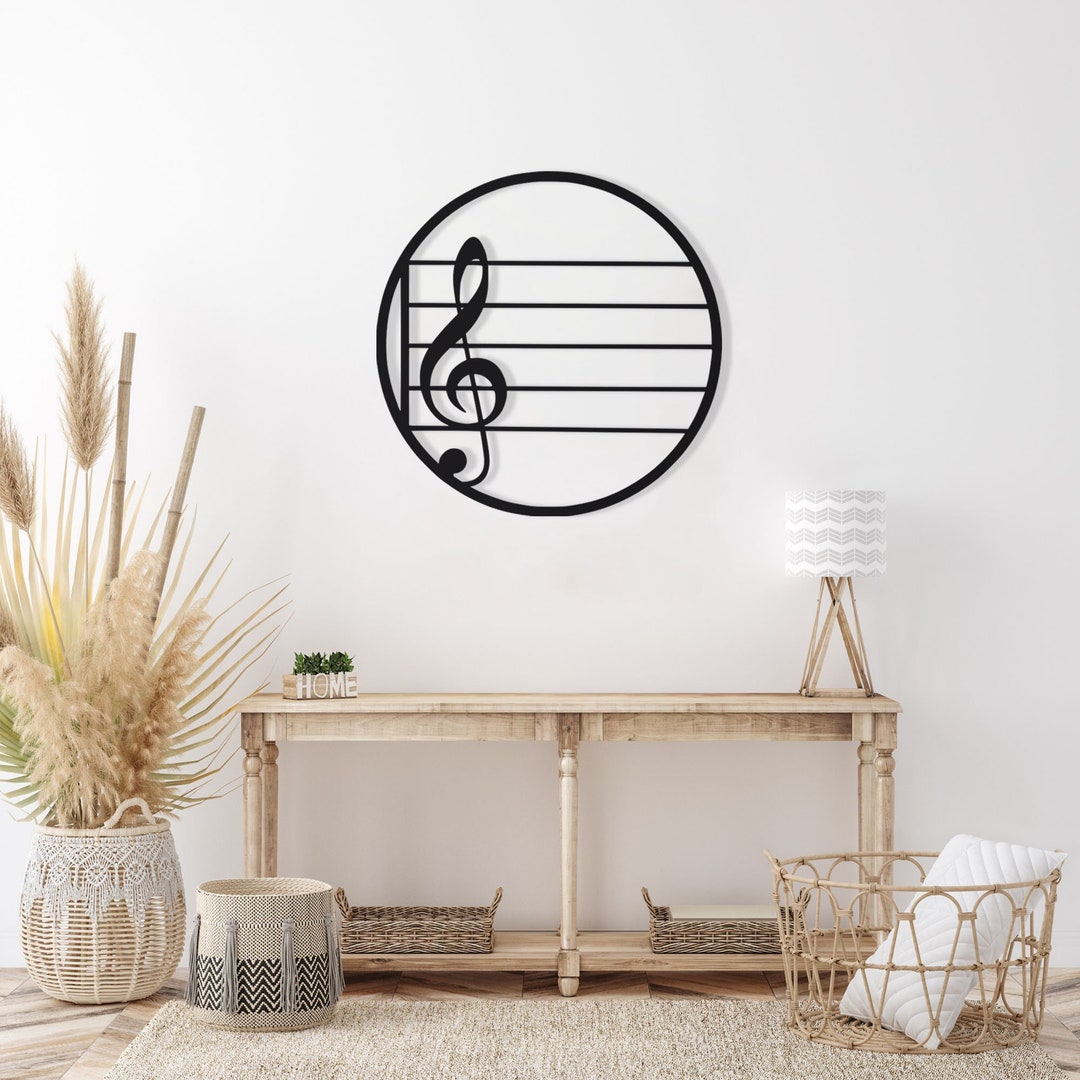 Music Note Metal Wall Art, Music Decor, Metal Wall Decor, Music Time ...