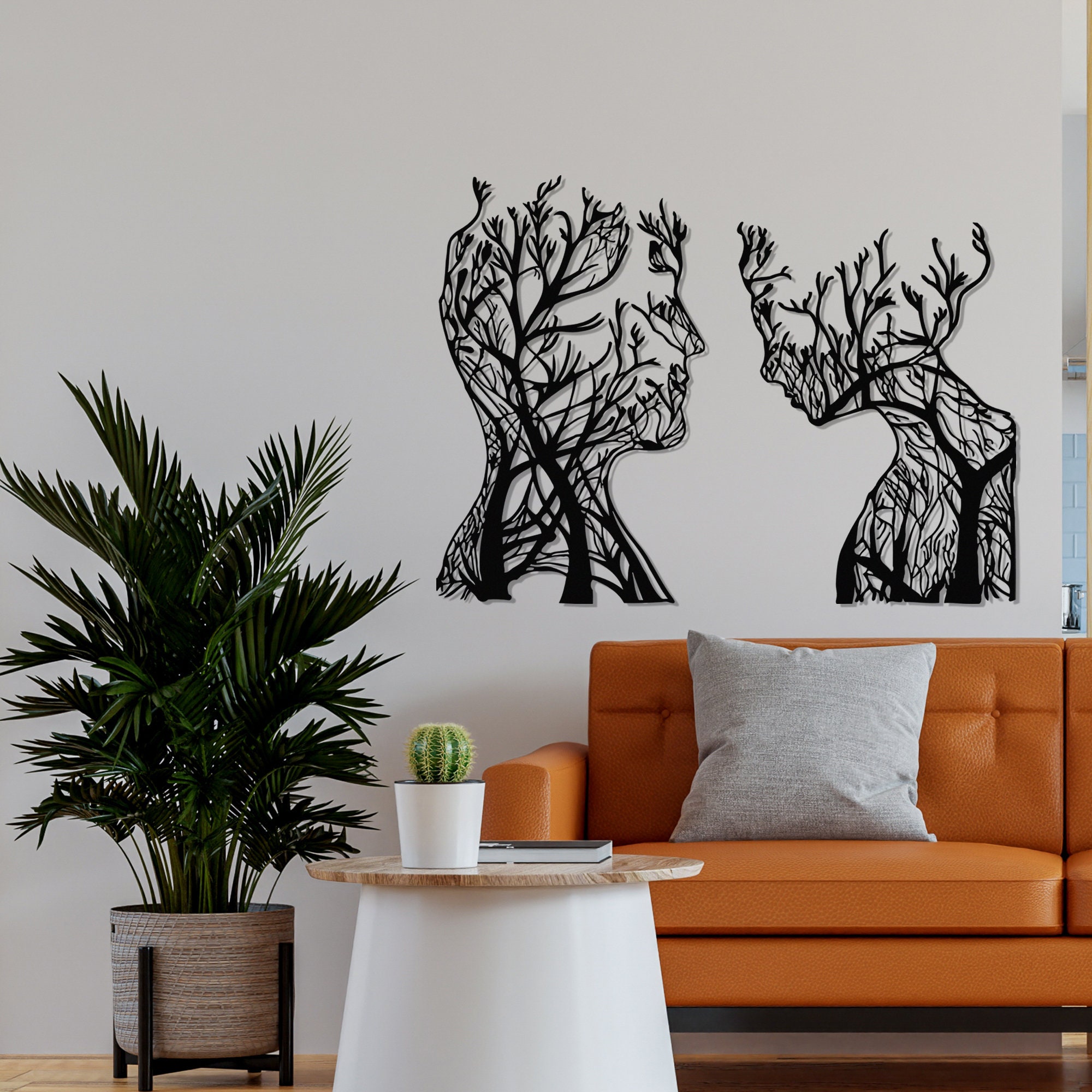 Abstract Metal Tree Art Tree Human Metal Wall Art Tree of - Etsy