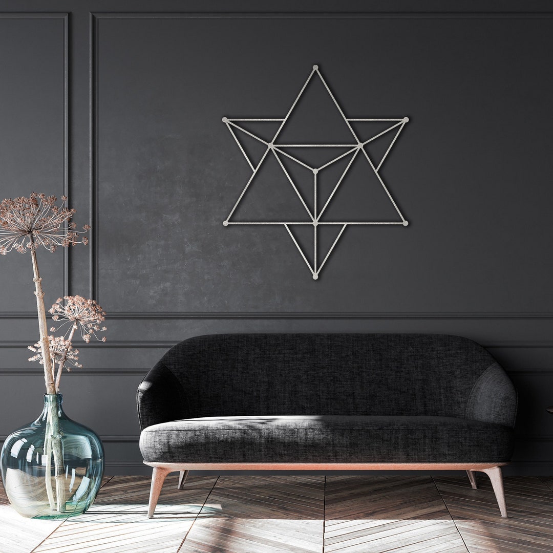 Metal Merkaba Wall Decor: Sacred Geometry, Yoga Meditation Art - Etsy