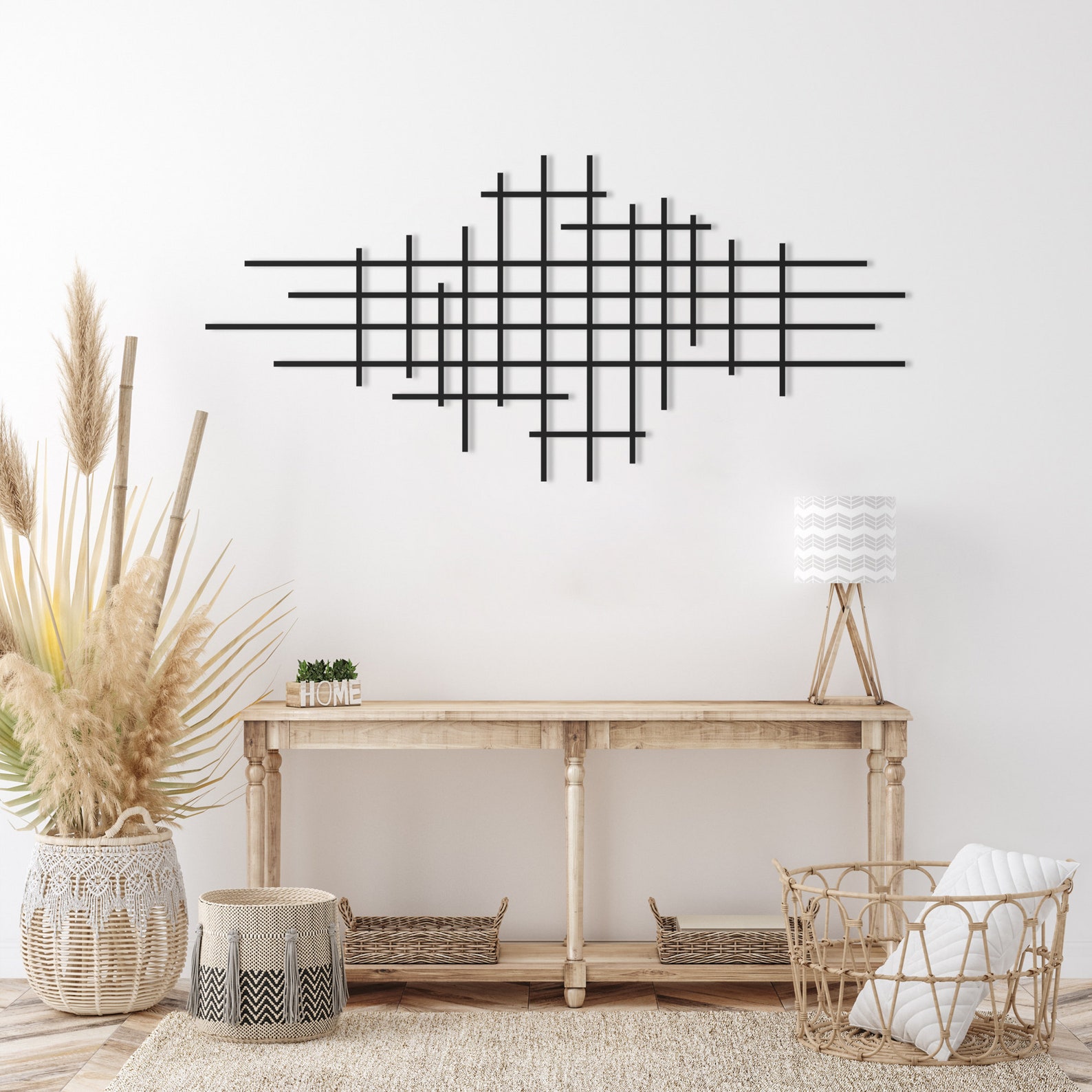 Minimalist Metal Wall Decor Line Wall Decor Abstract Line - Etsy