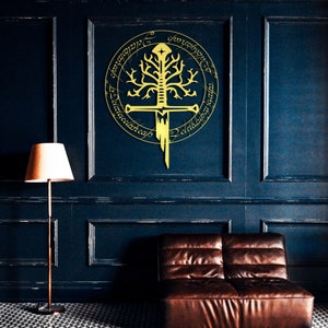 Lord Middle Earth Metal Wall Art, Sworn Decor, Metal Wall Decor, Living ...