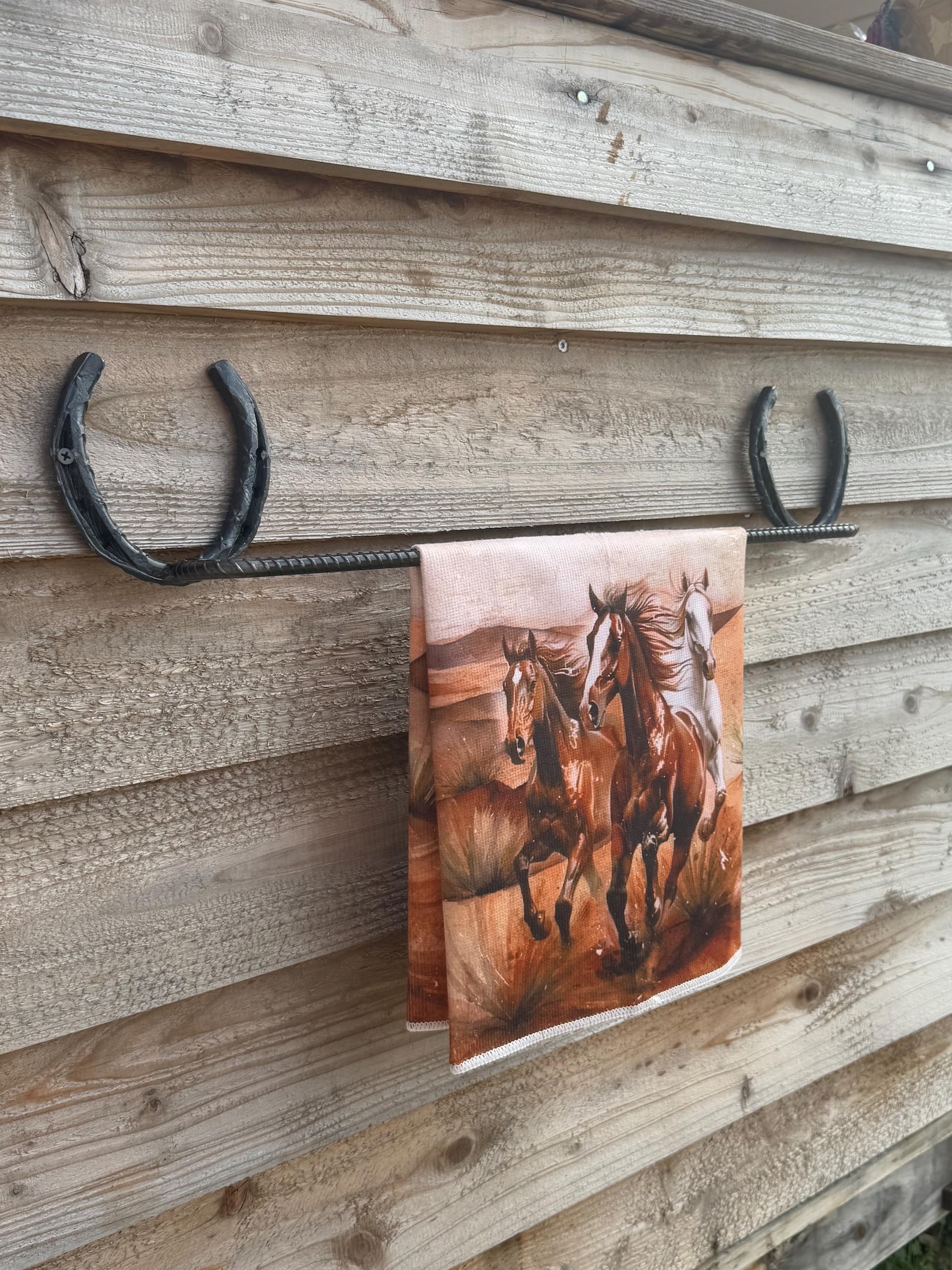 Towel Bar Hanger Horseshoe Towel Bar Rack Kitchen Bathroom Towel ...