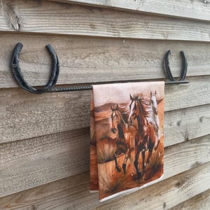 Towel Bar Hanger Horseshoe Towel Bar Rack Kitchen Bathroom Towel ...