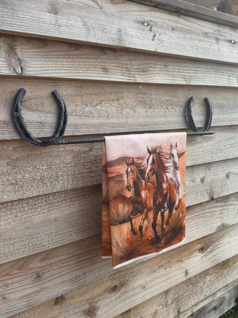 Towel Bar Hanger Horseshoe Towel Bar Rack Kitchen Bathroom Towel ...