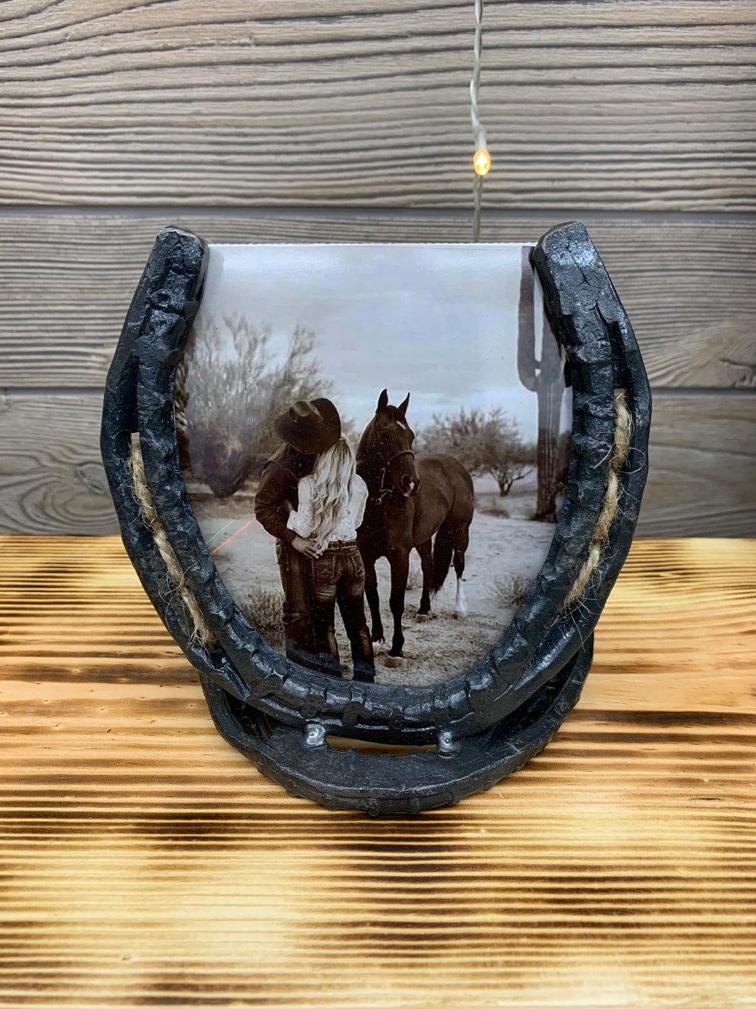 Horseshoe Photo Frame 1-picture Horseshoe Photo Frame Cowboy Gift Ideas ...