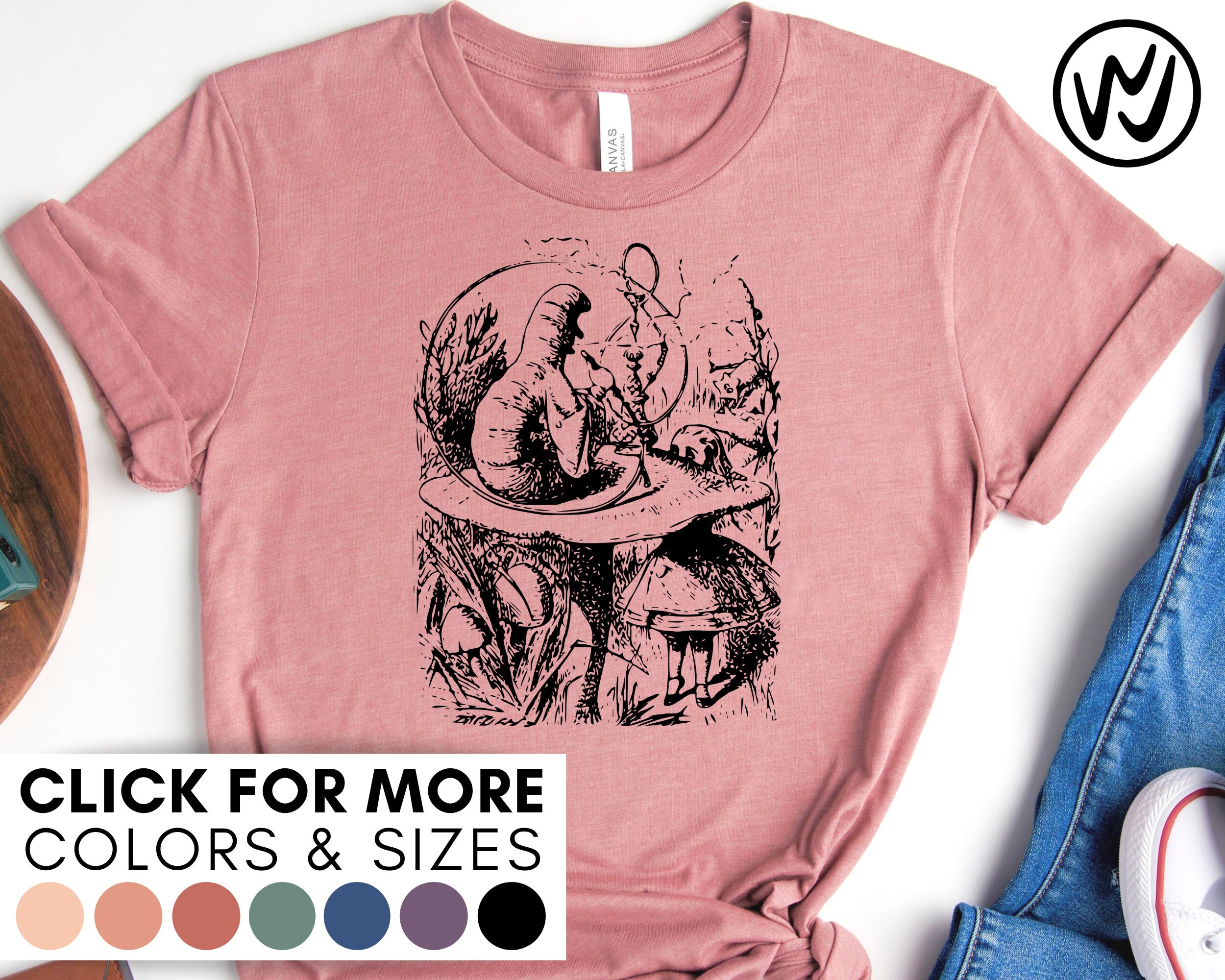 Alice in Wonderland Shirt Absalom the Caterpillar Vintage - Etsy