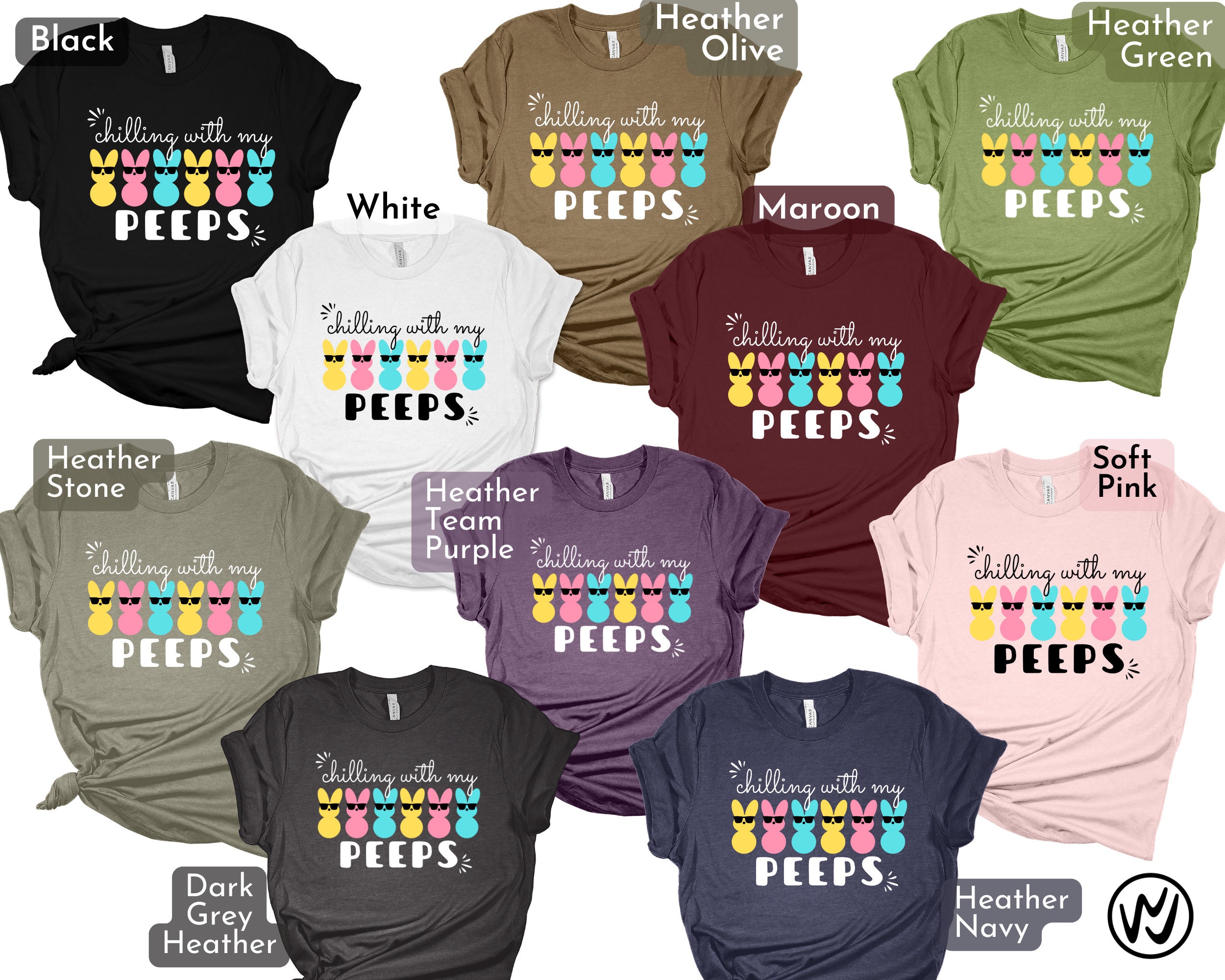 Chilling With My Peeps Shirt Funny Cute Trendy Easter - Etsy Canada