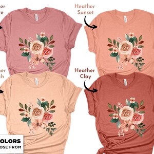 FLORAL 2 Watercolor Flower Shirt Trendy Cute Watercolour Floral Tshirt ...