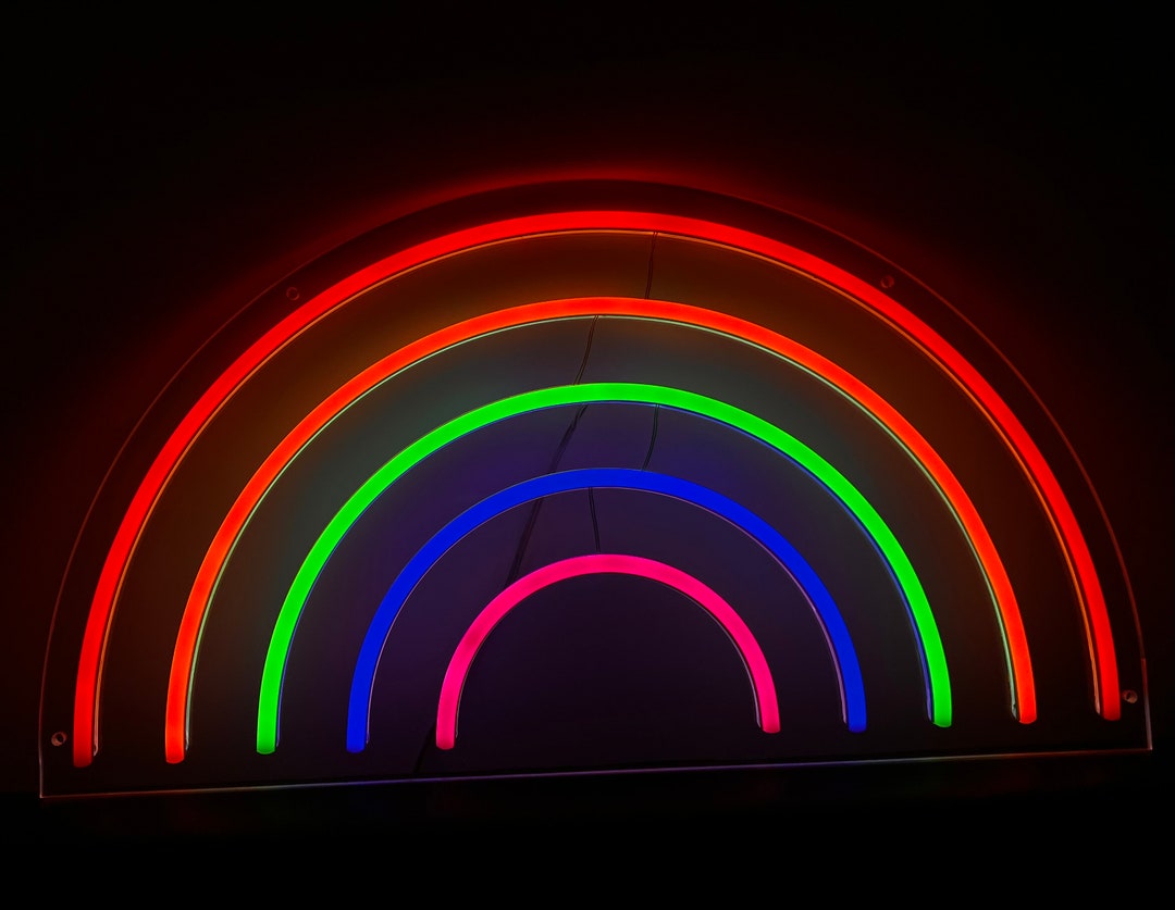 Rainbow 5 Coloured LED Neon Sign, Rainbow Neon Sign, Quality Neon Sign ...