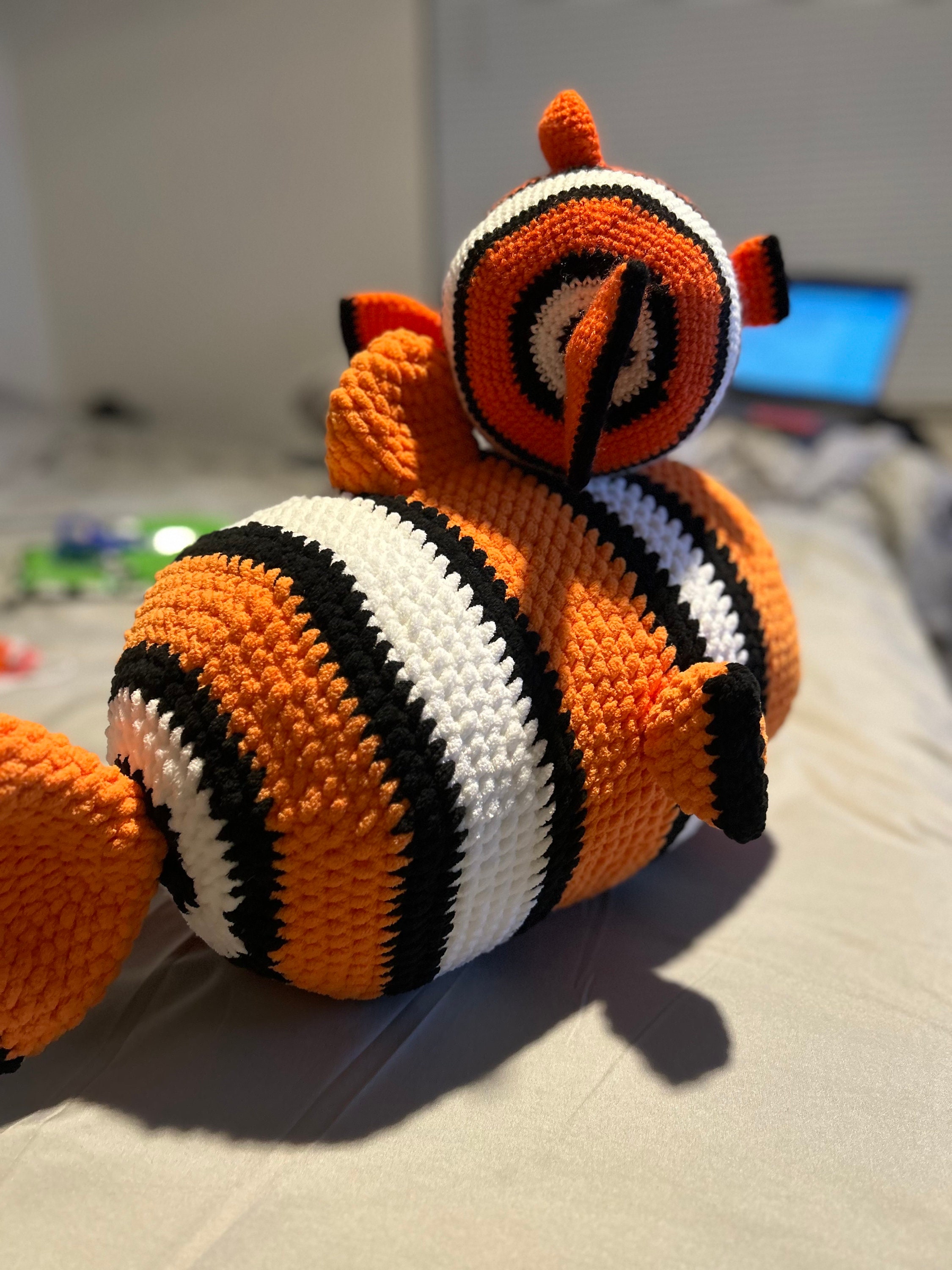 Crochet Plushie Pattern Nemo Inspired Clownfish Beginner Friendly ...