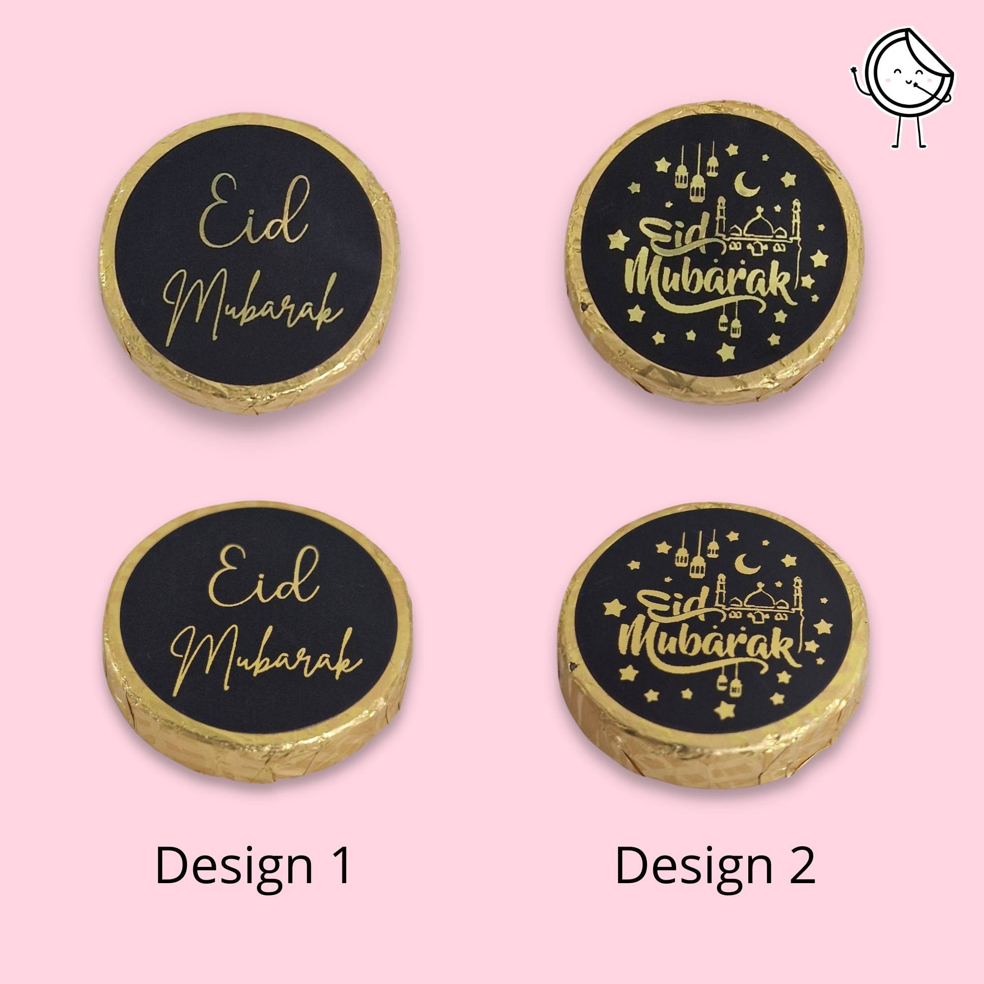 Luxury Gold Foiled Eid Chocolate Discs- Salted Caramel Honeycomb Crisp ...
