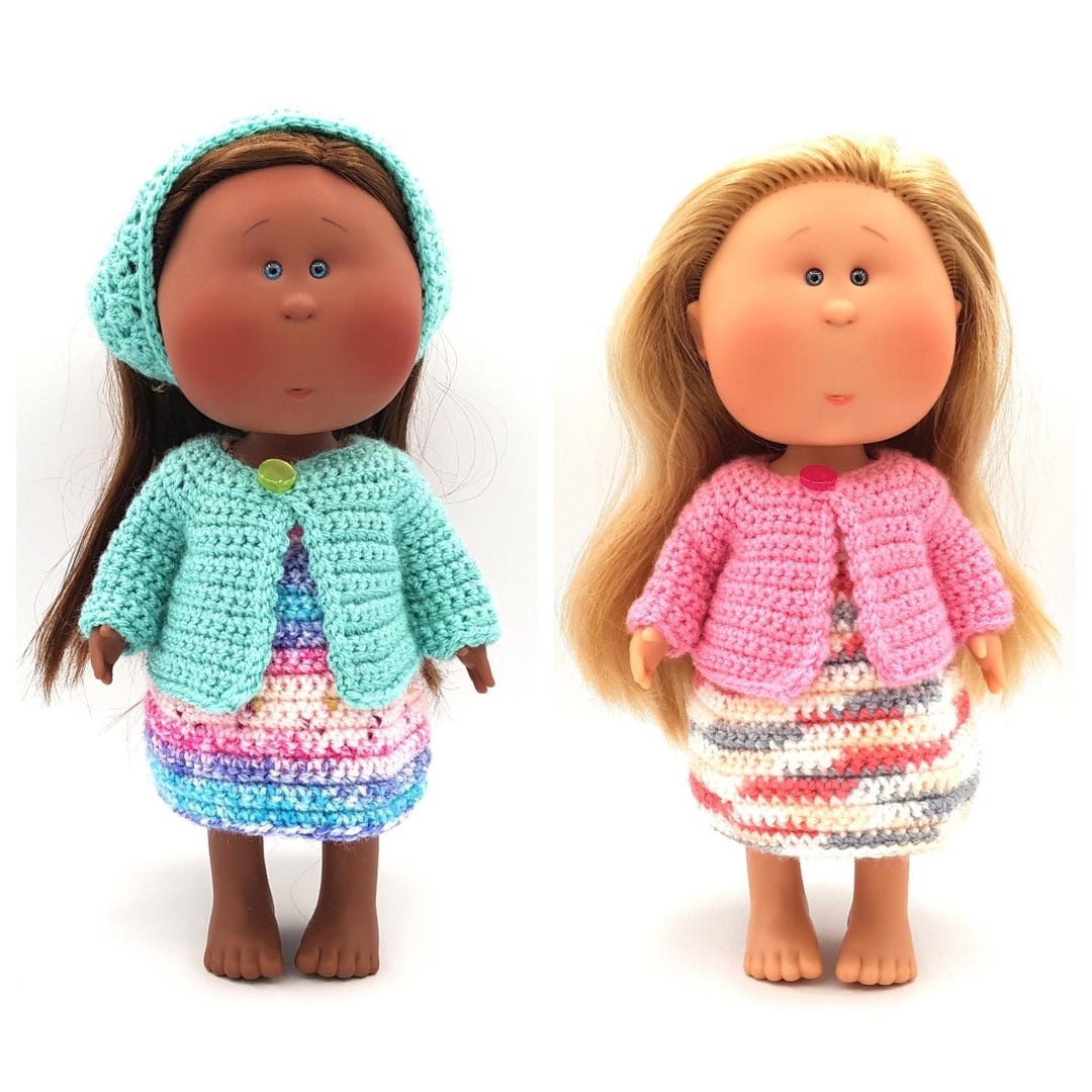 Crochet Pattern for a Dress, Cardigan, and Bandana Headband for Mia (12 ...